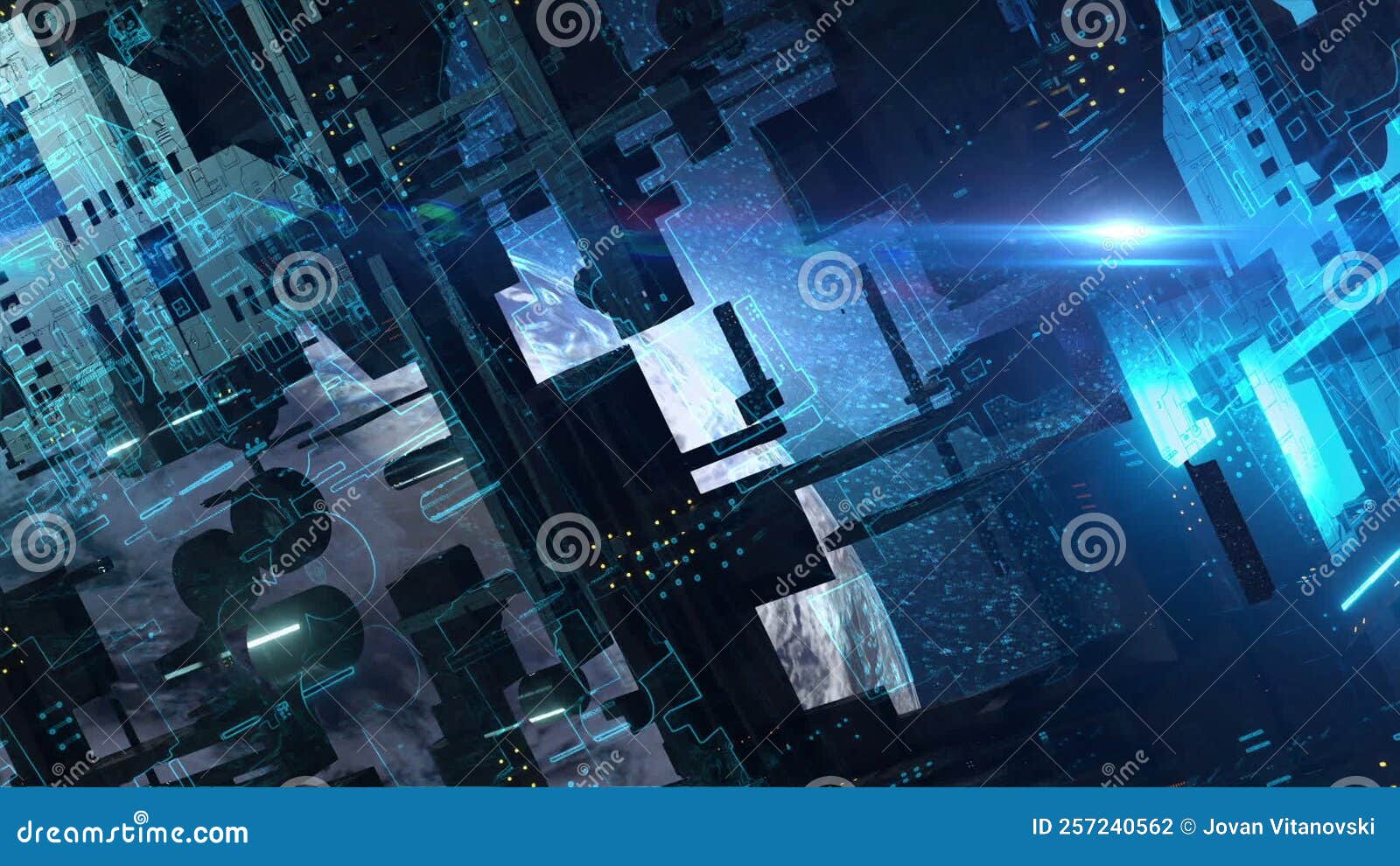 Animation - Futuristic Technology Interface Stock Footage - Video of ...