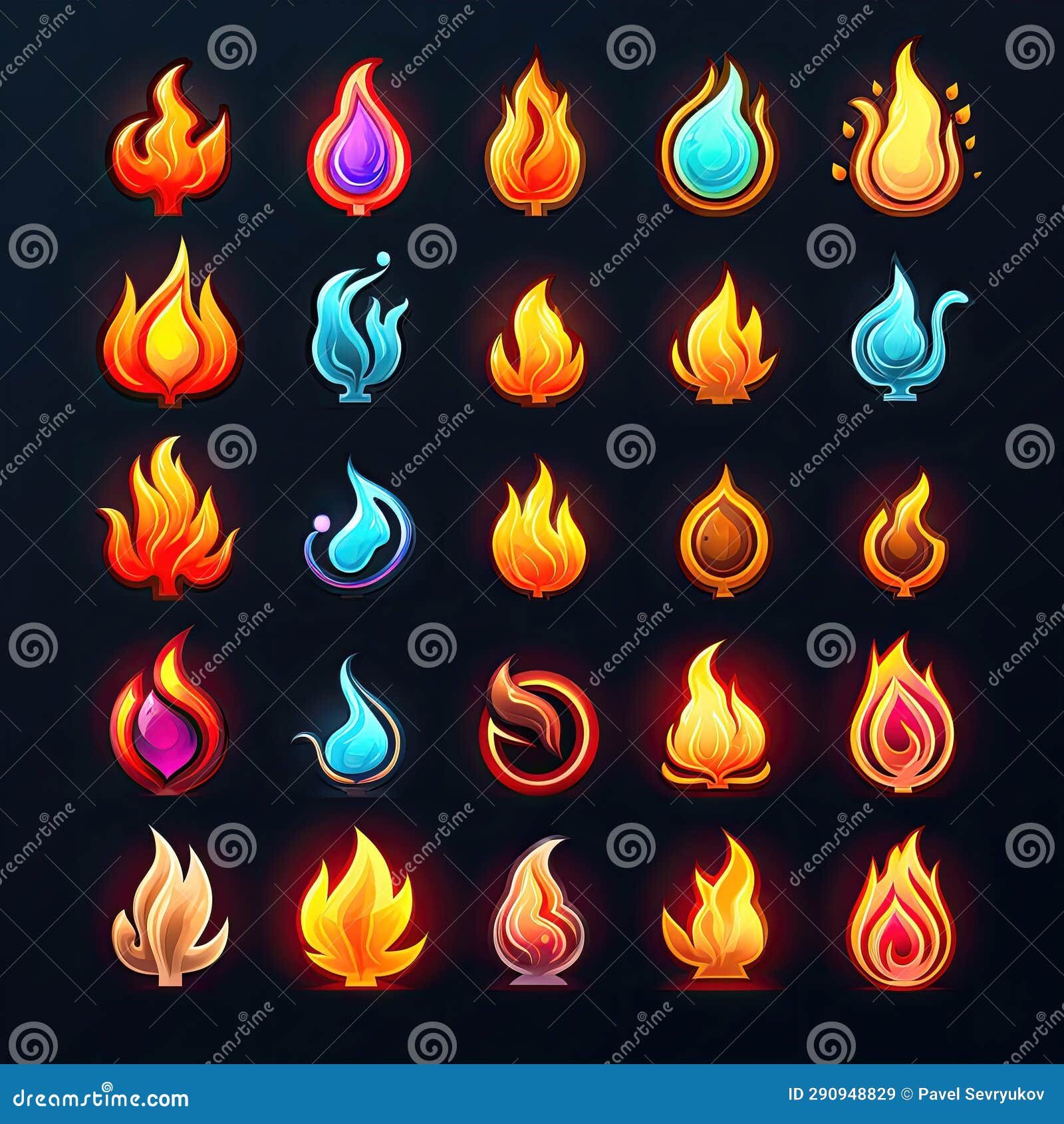 Animation Game Fire Flame Ai Generated Stock Image - Image of flame ...