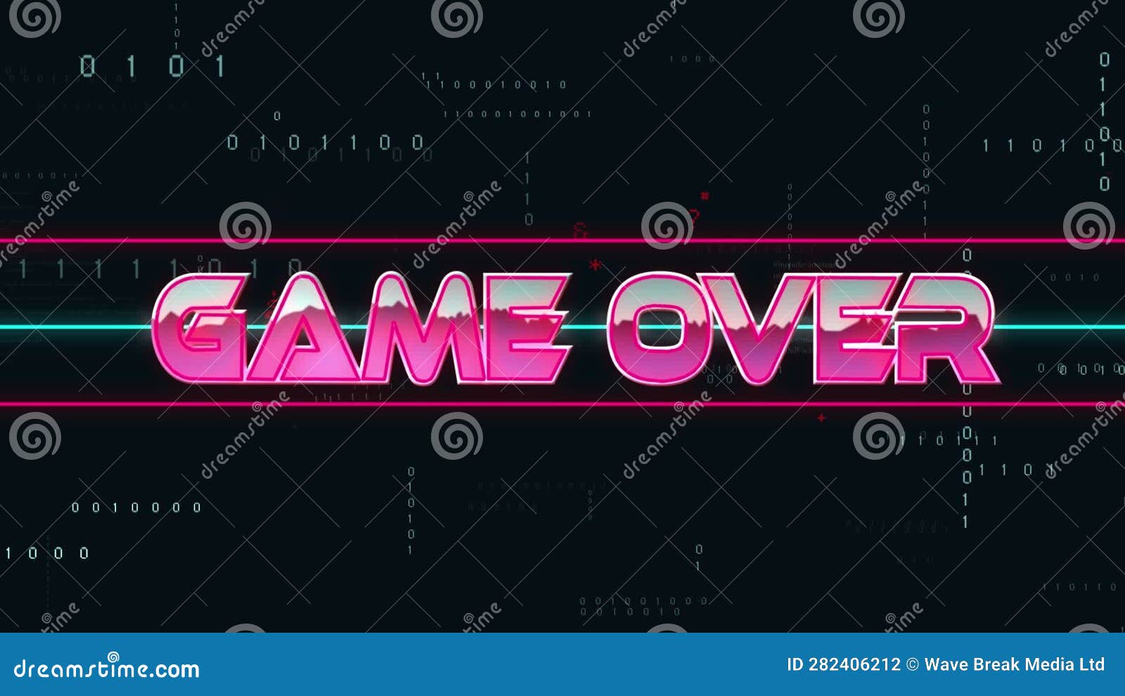 Animation of Game Over Text Over Data Processing Stock Footage - Video ...