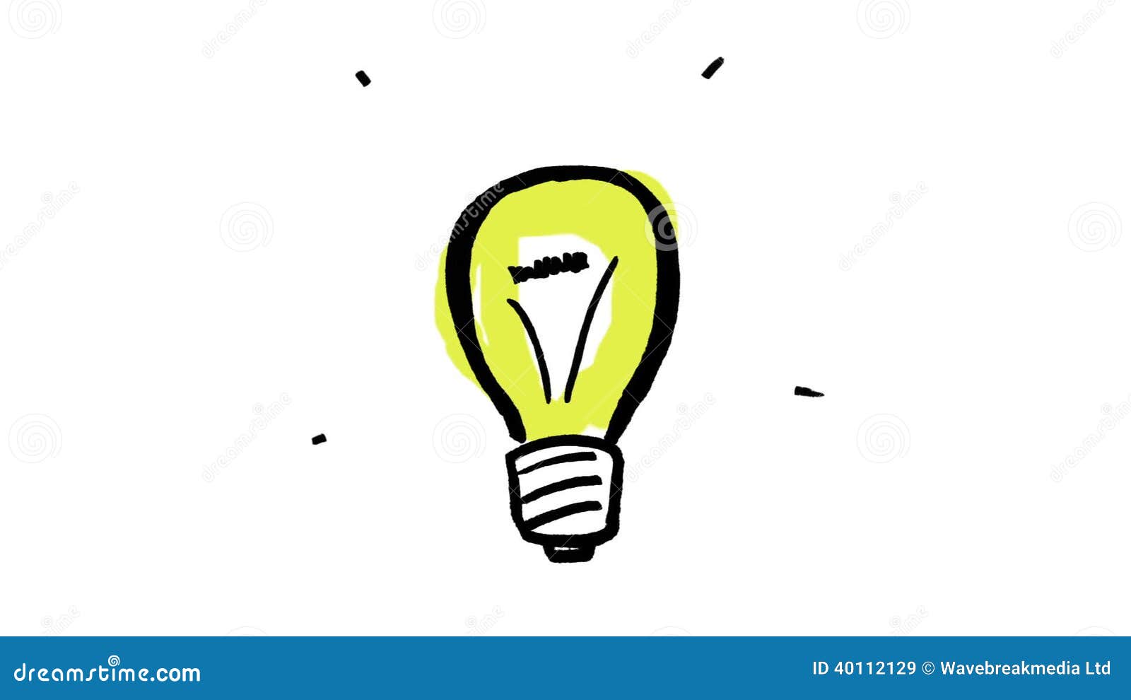 Animation of Gestating Yellow Light Bulb Stock Video - Video of idea ...