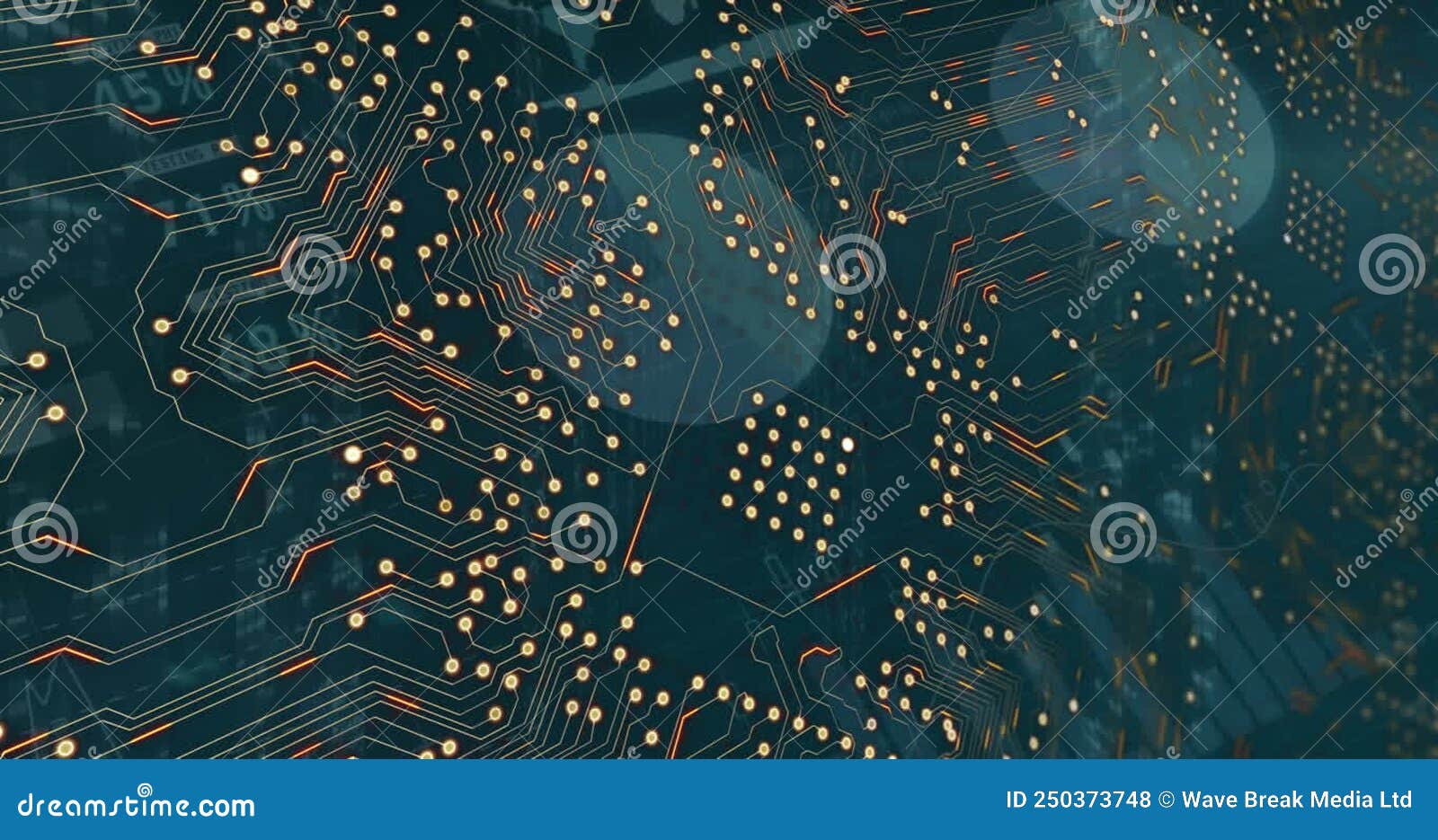 Animation of with Green Mesh and Network of Connections on Black ...