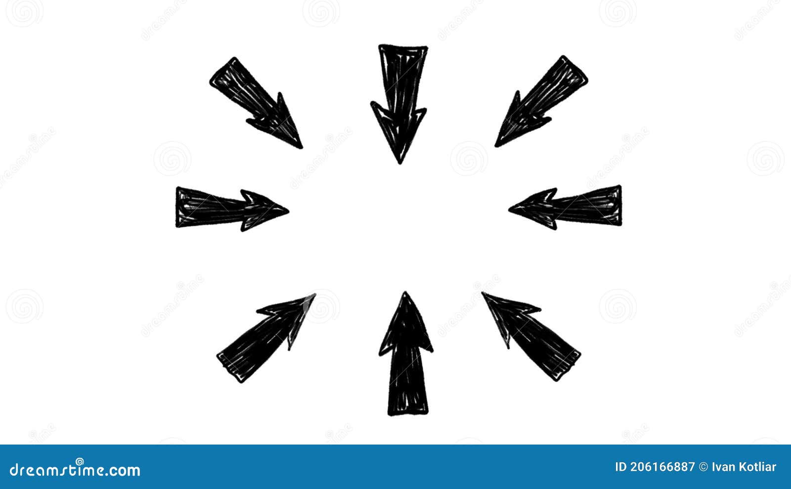 Animation of Hand Drawn Pointing Arrow Stock Video - Video of brush ...