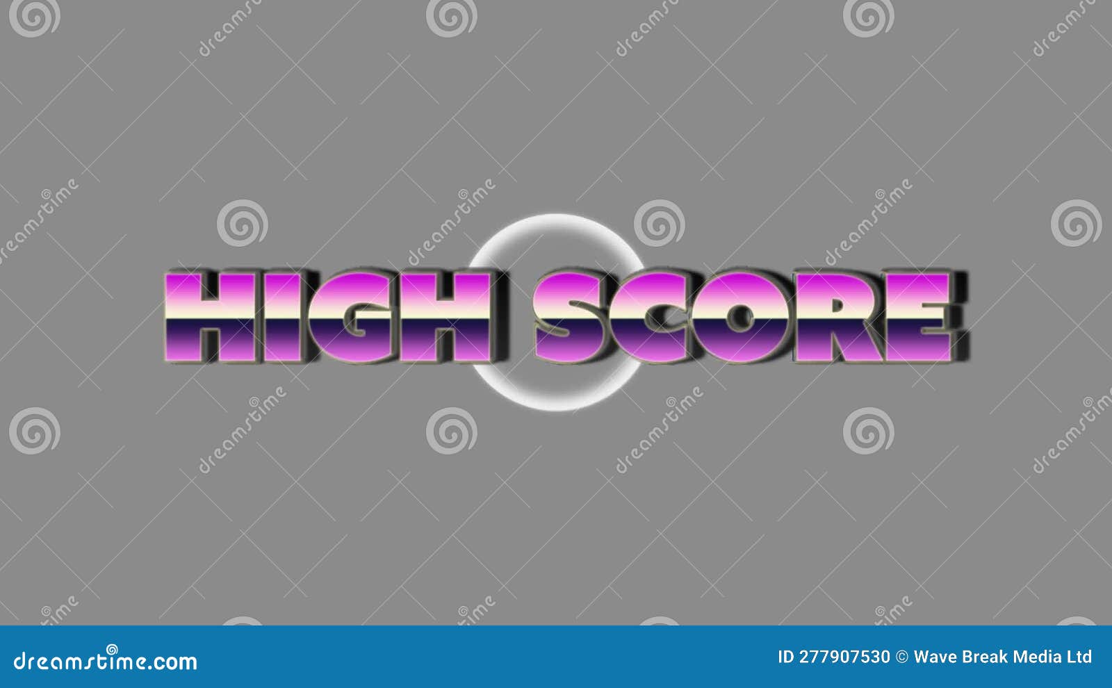 Animation of High Score Text Banner Over Expanding Circular Shape ...