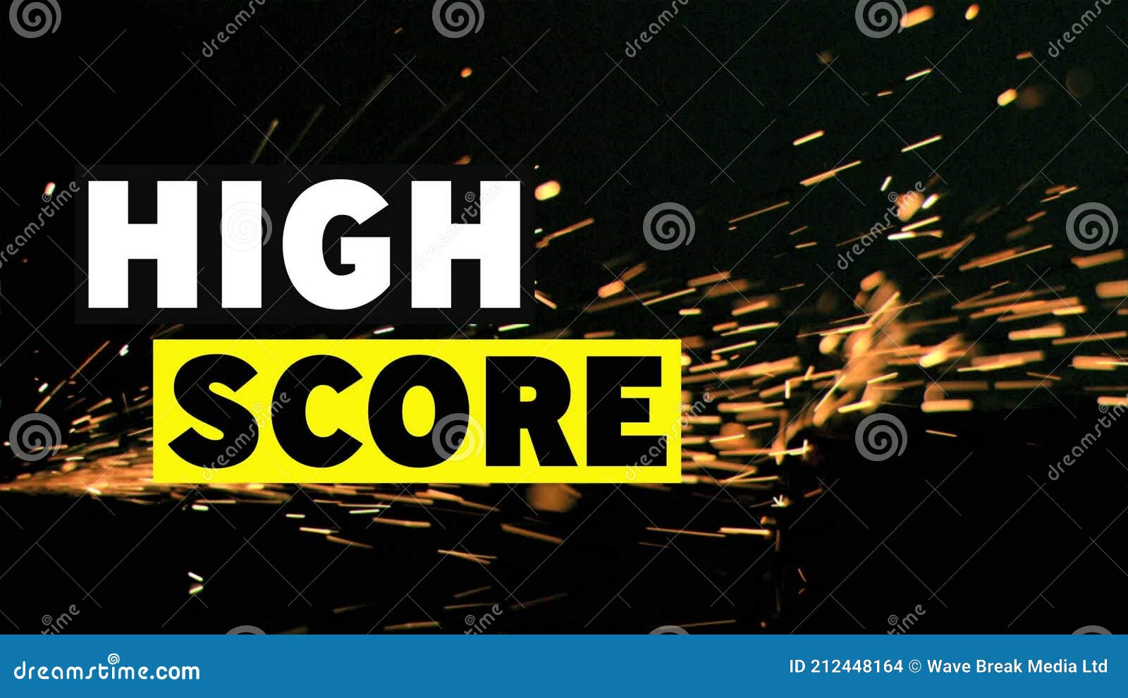 Animation of High Score Text Over Sparkles Stock Footage - Video of ...
