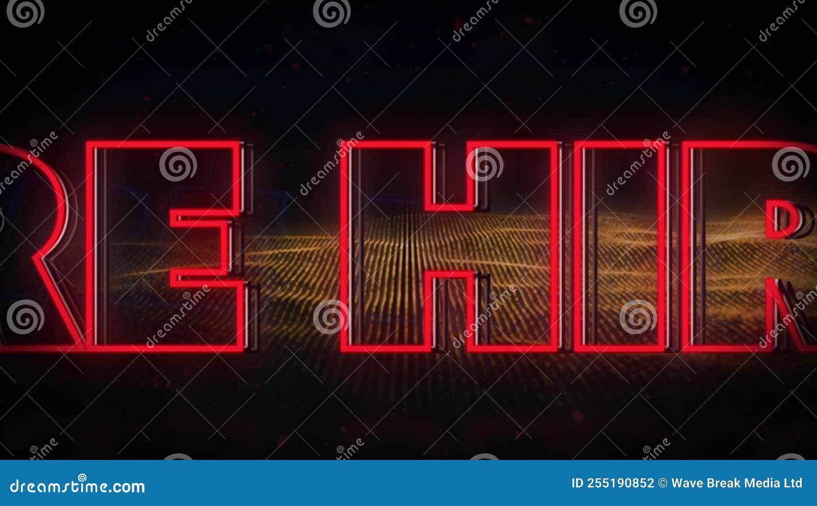 Animation of we are Hiring Neon Text Over Light Spots Stock Footage ...