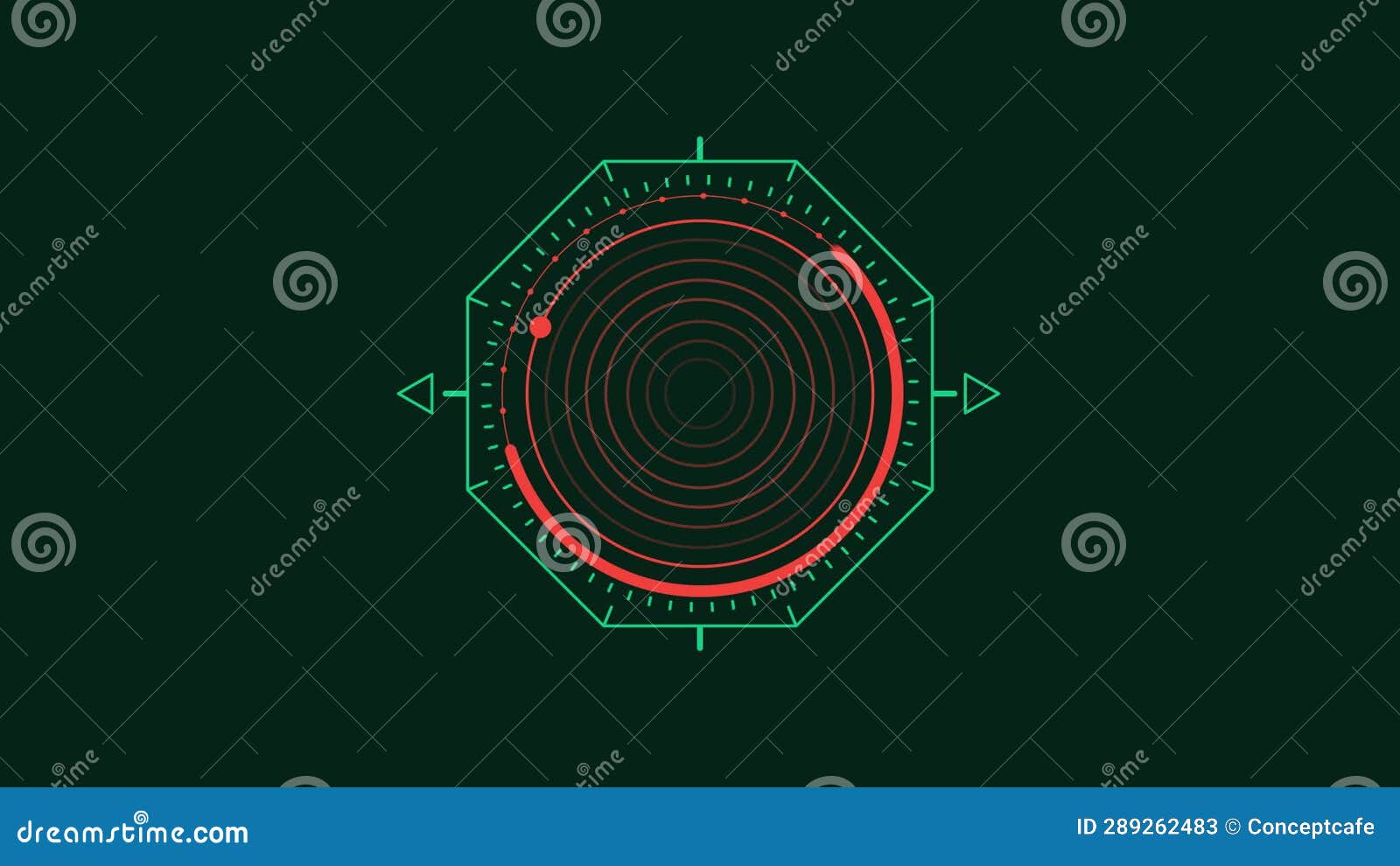 Animated Sci-fi HUD Element with Concentric Circles. Stock Video ...