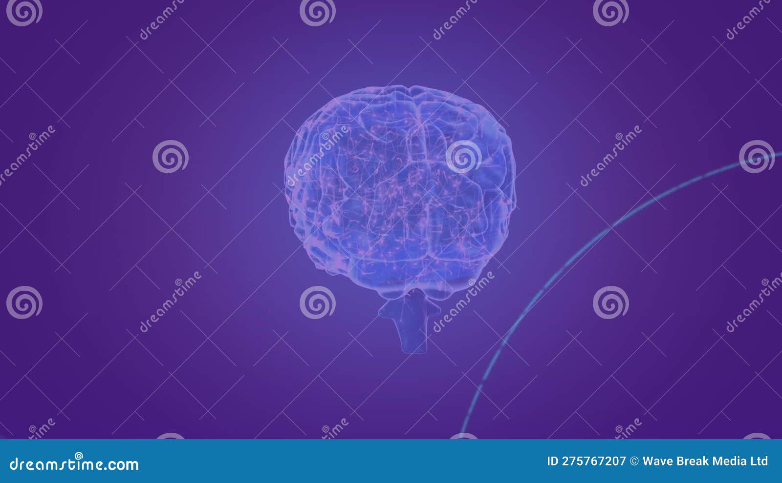 Animation of Human Brain and Mathematical Data Processing Stock Video ...