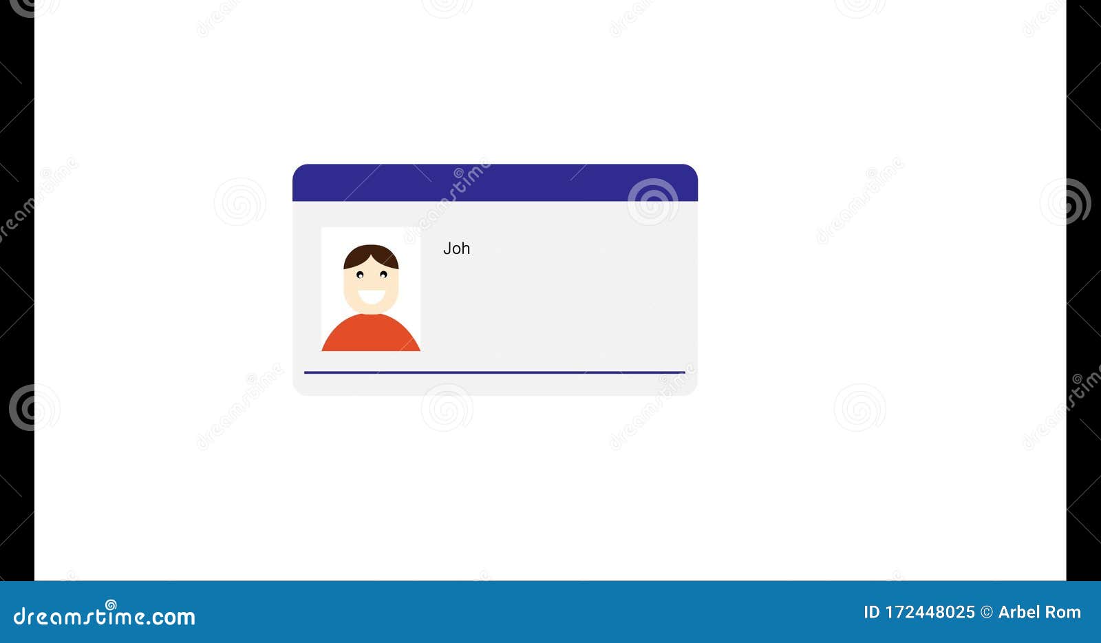 Animation of an ID Card with a Man`s Face Stock Video - Video of light ...