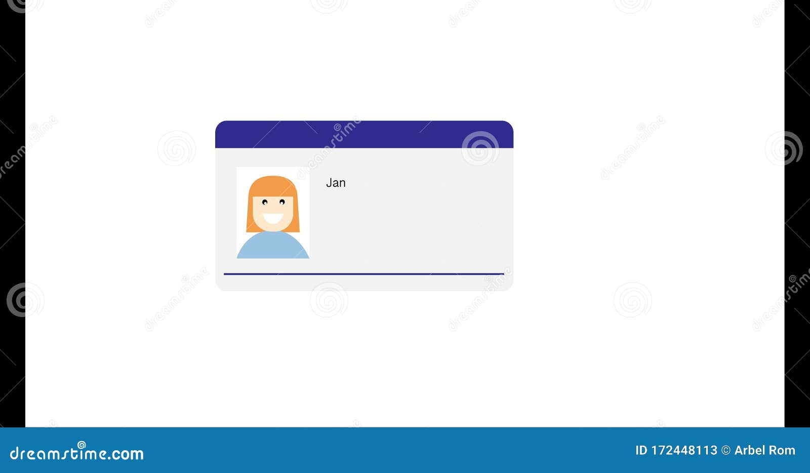 Animation of an ID Card with a Woman`s Face Stock Video - Video of ...
