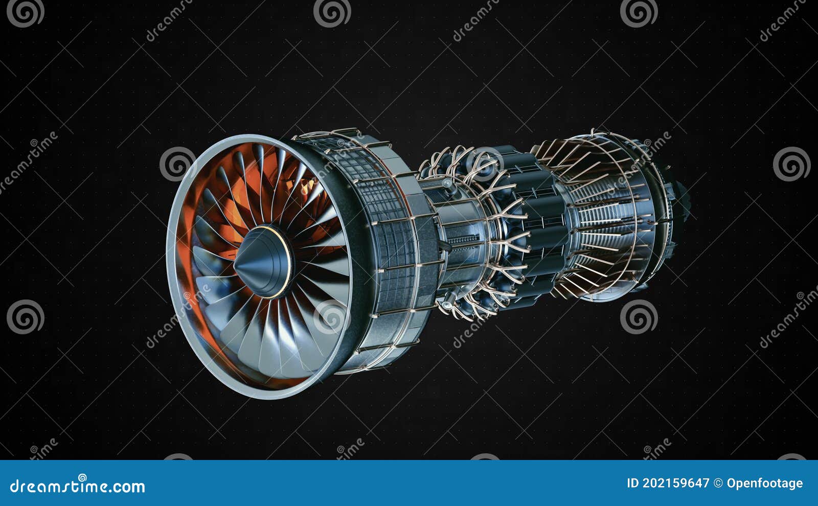 Animation Industry 4 Generated Engine Turbine Projection Technological ...