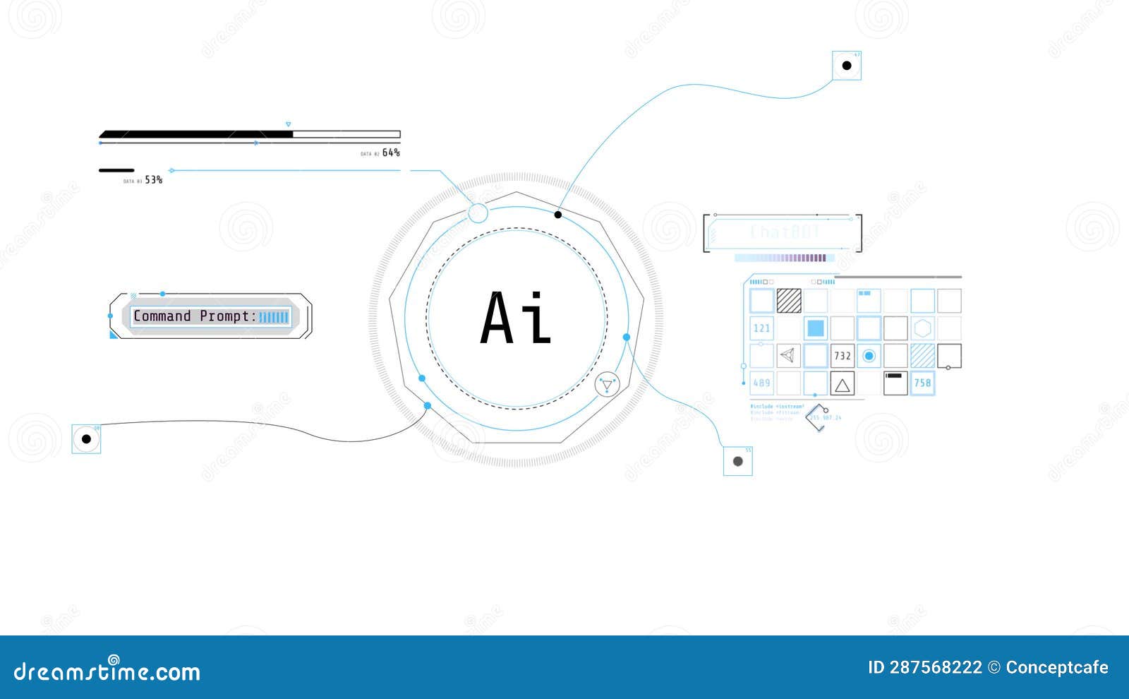 Animation of Infographics about Data Processing by Generative AI. Stock ...