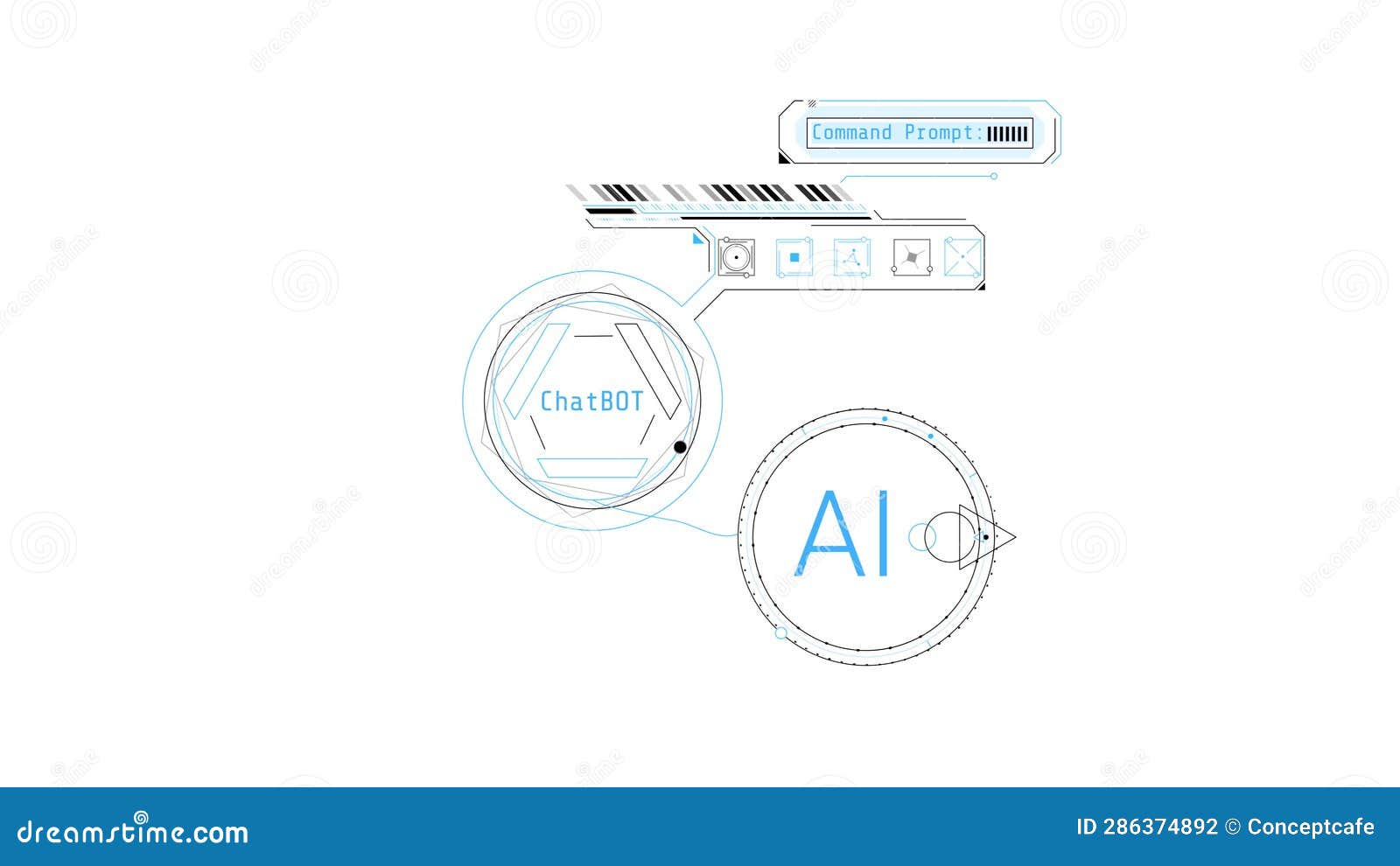 Animation of Infographics about Processing Requests by AI. Stock ...