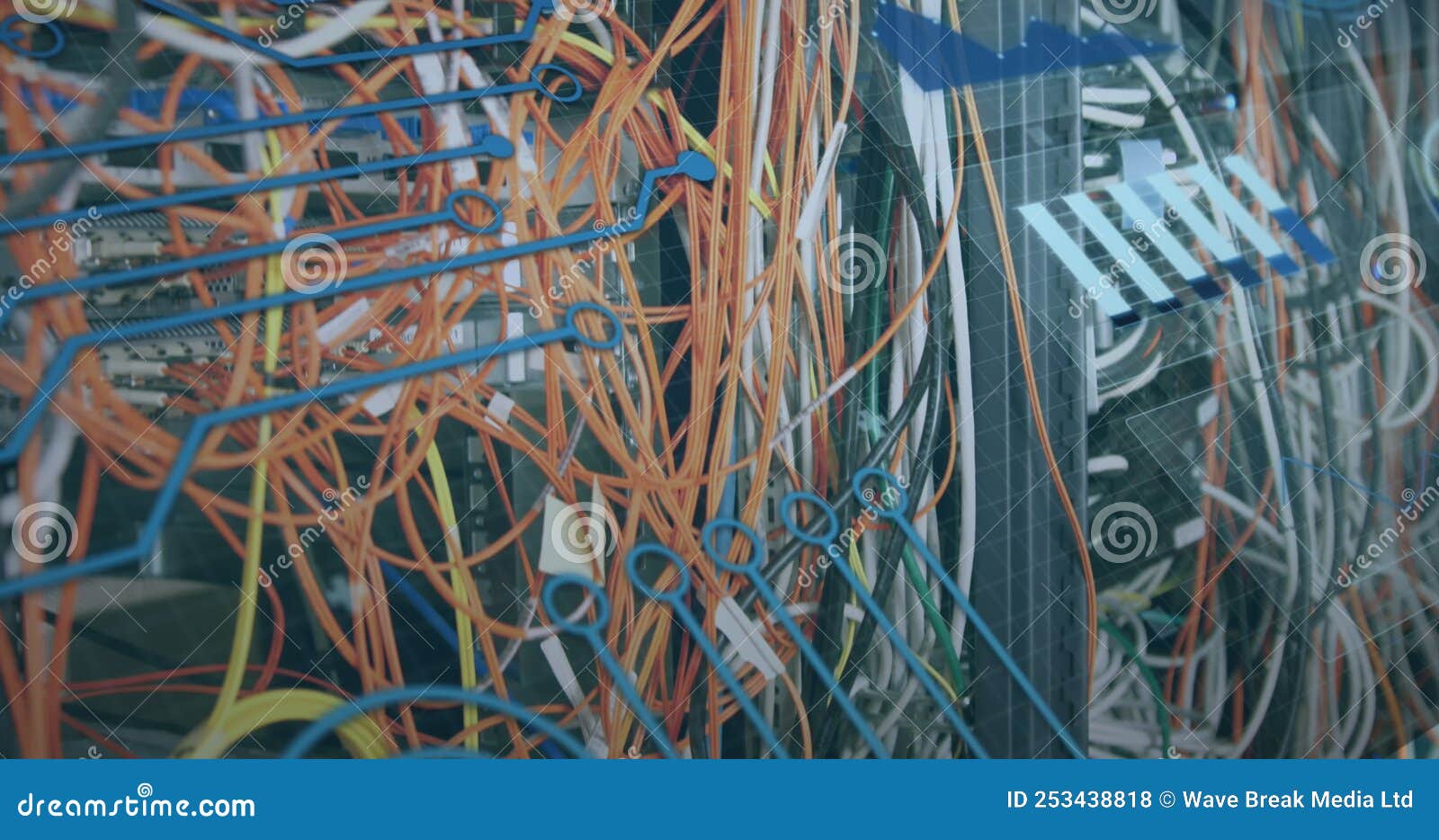 Animation of Interface with Data Processing and Round Scanner Over ...