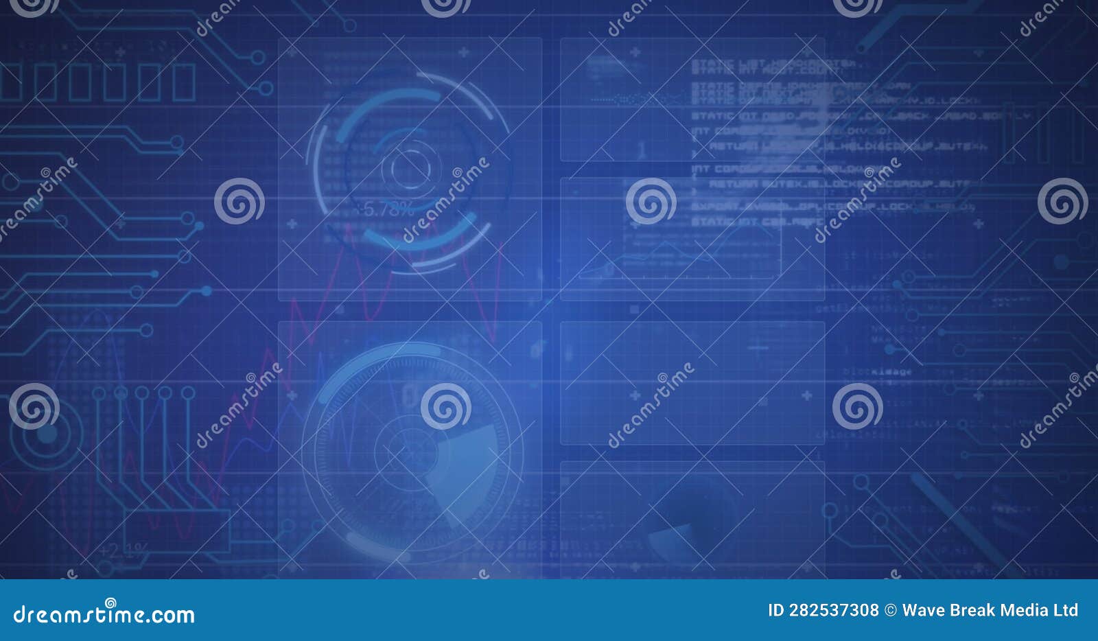 Animation of Interface with Round Scanner, Microprocessor Connections ...