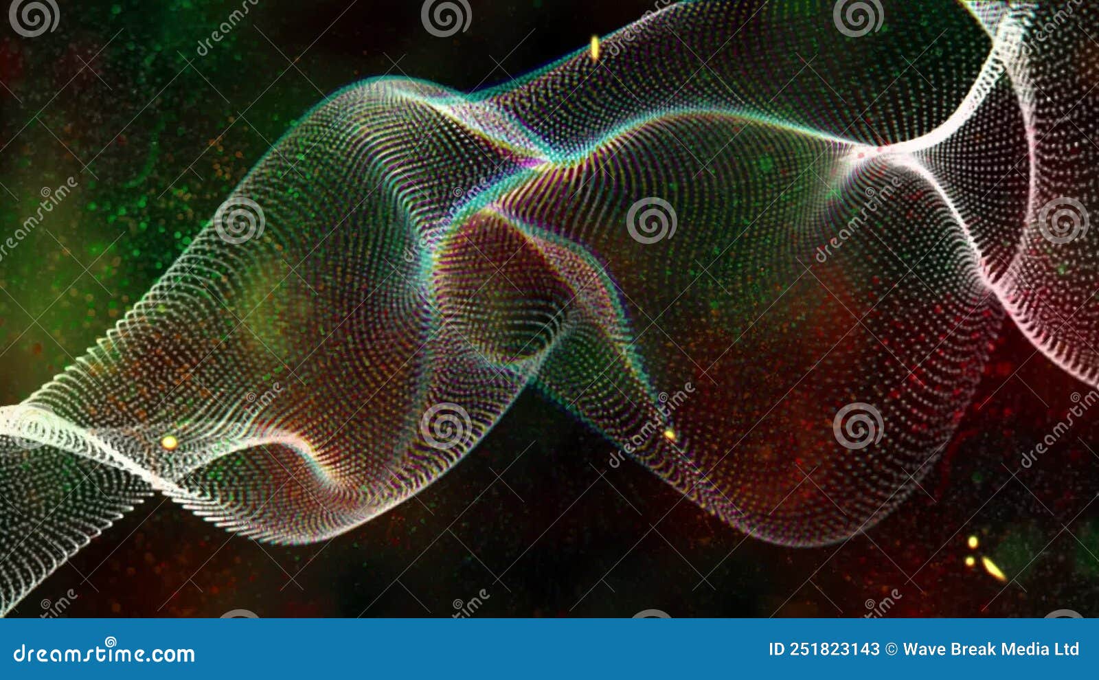 Animation of Interference and Glitching Frame Over 3d White Mesh ...