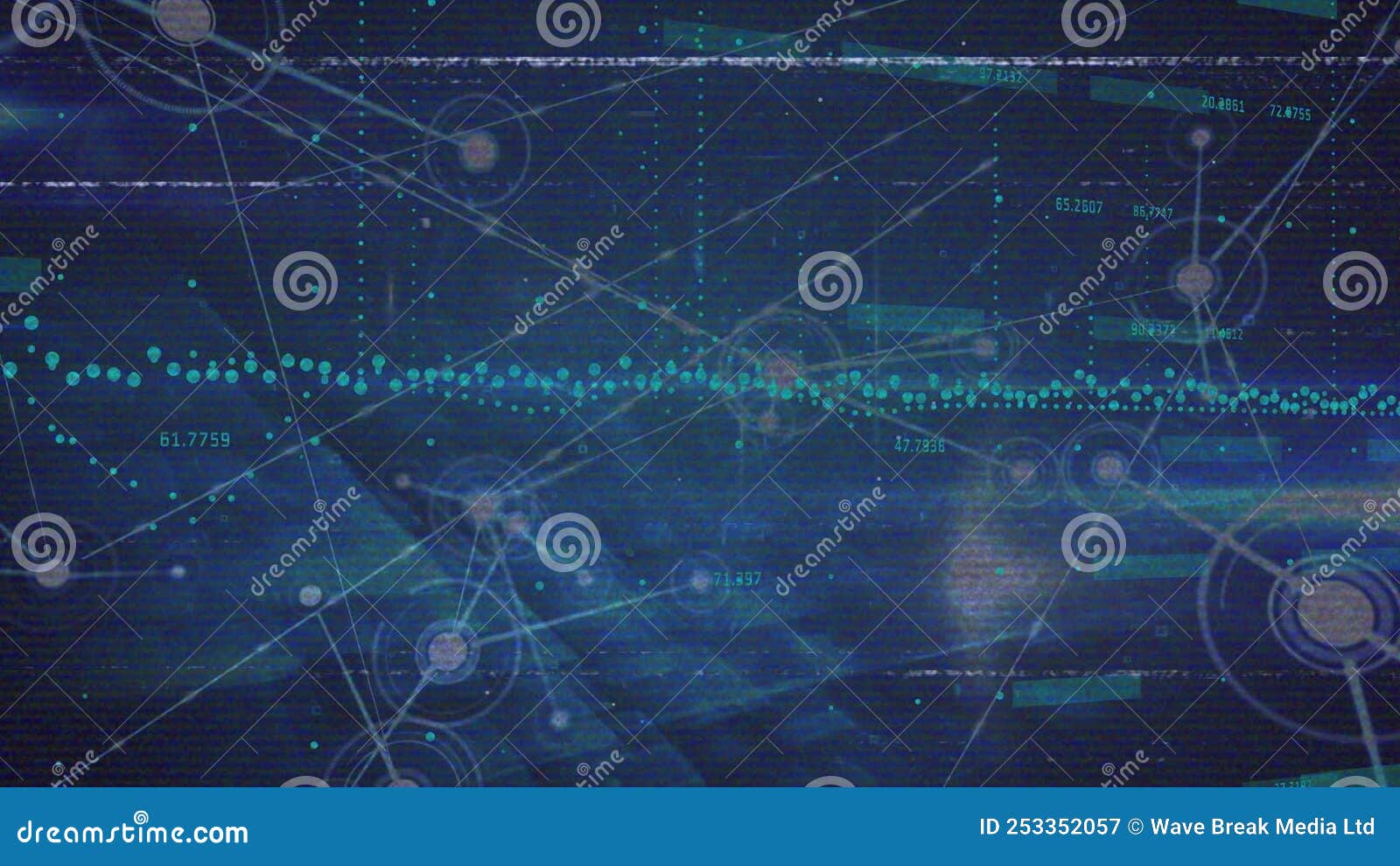 Animation of Interference Over Data Processing Stock Video - Video of ...