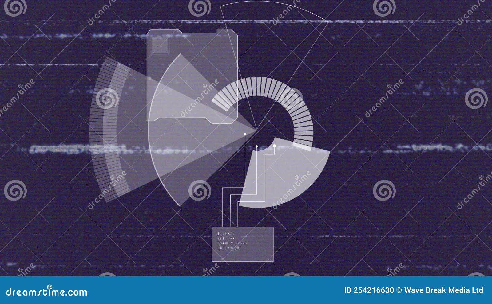 Animation of Interference Over Scope Scanning on Black Background Stock ...