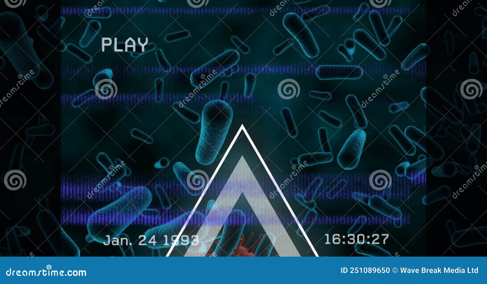 Animation of Interference Over Virus Cells Stock Footage - Video of ...