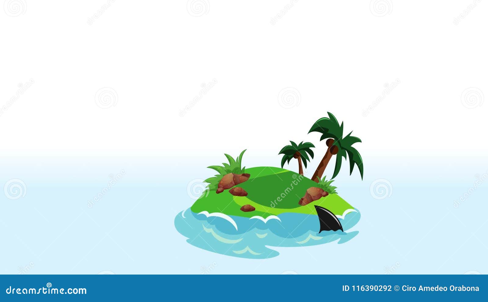 Animation of island stock footage. Video of nature, vacation - 116390292