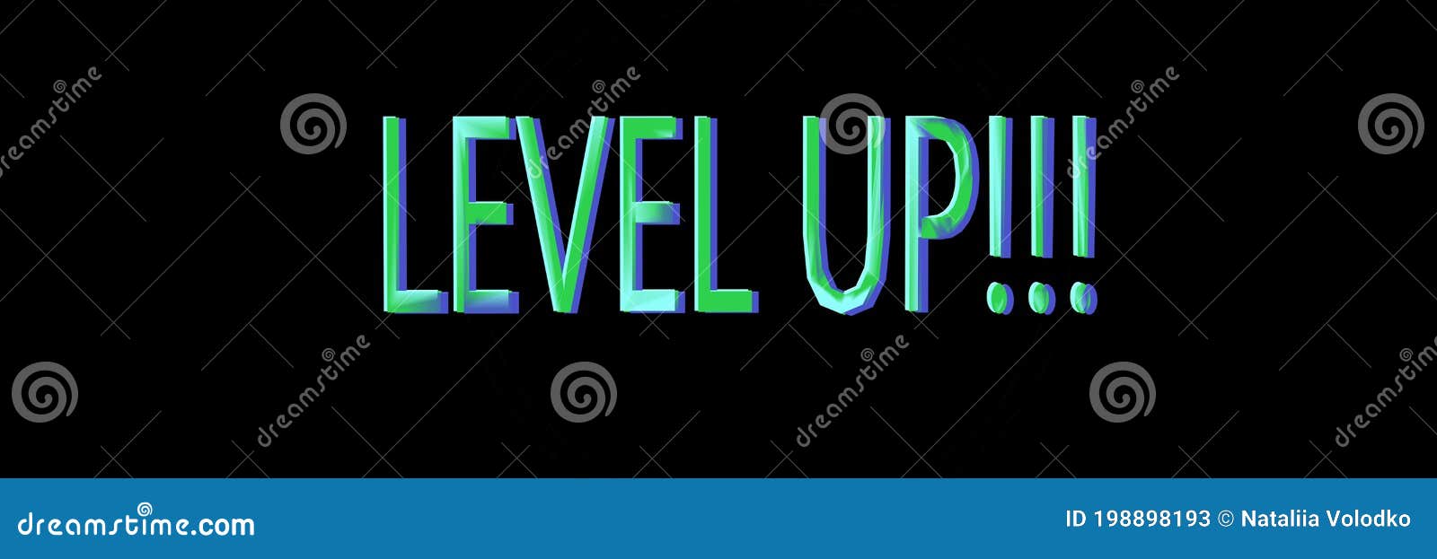 Animation Level Up Text on Black Background Stock Illustration ...