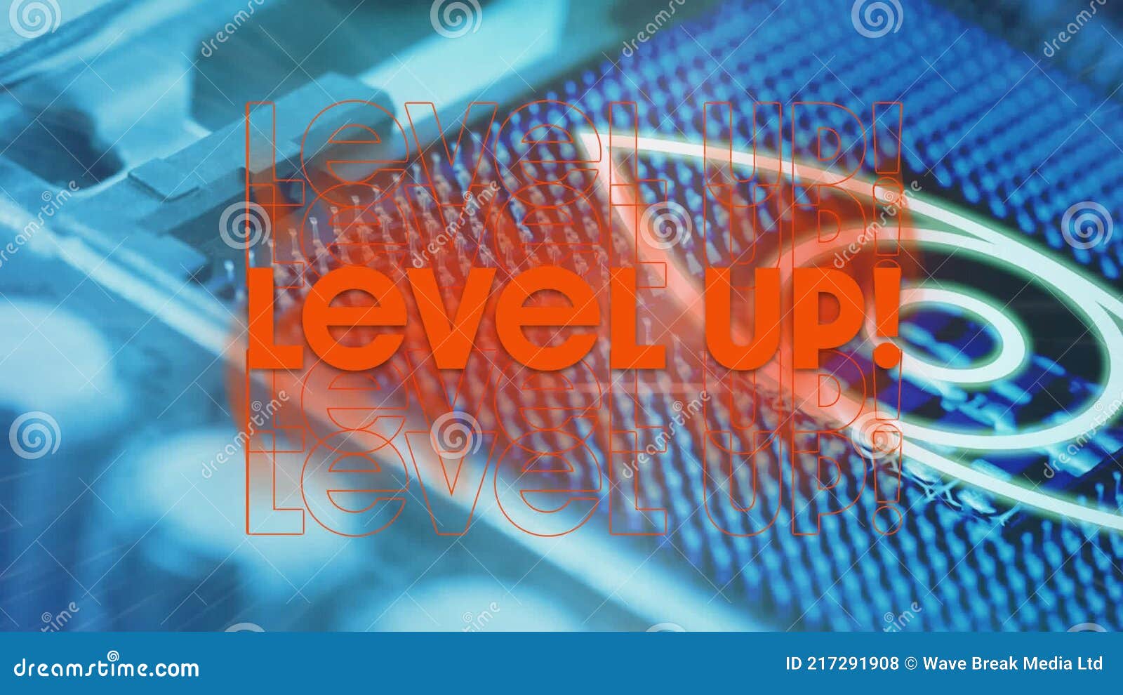 No People Animation Level Text Orange Letter Digitally Generated Eye ...