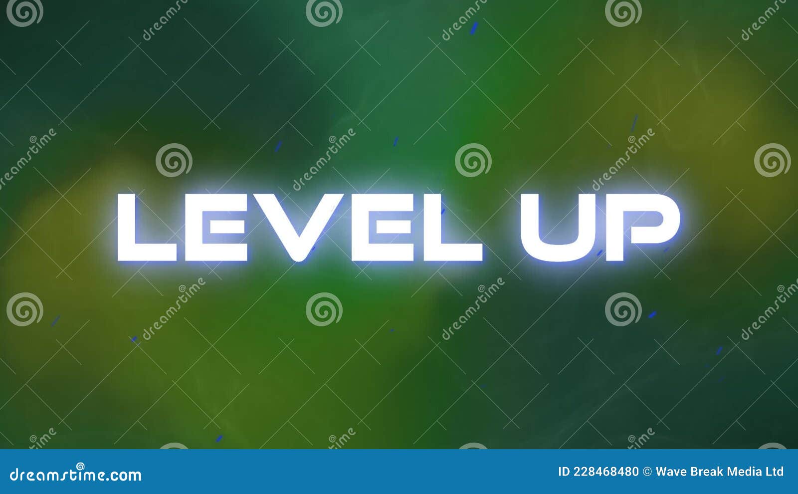 Animation of Level Up Text Over Moving Green Background Stock Footage ...