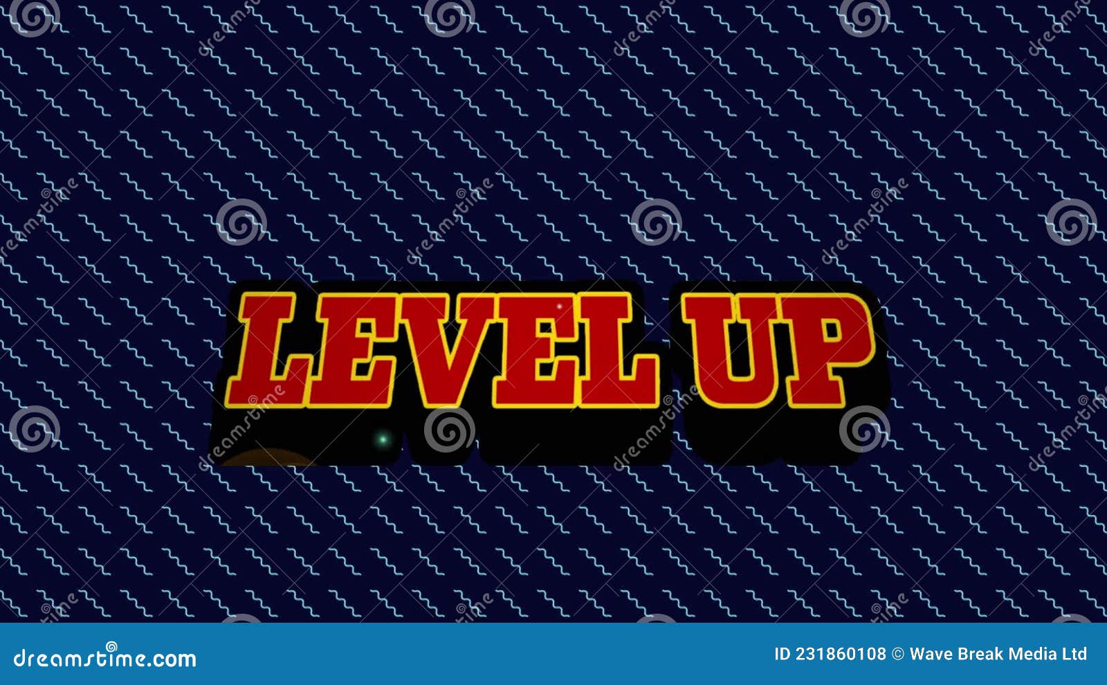Animation of Level Up Text Over Multiple Zigzags Stock Footage - Video ...