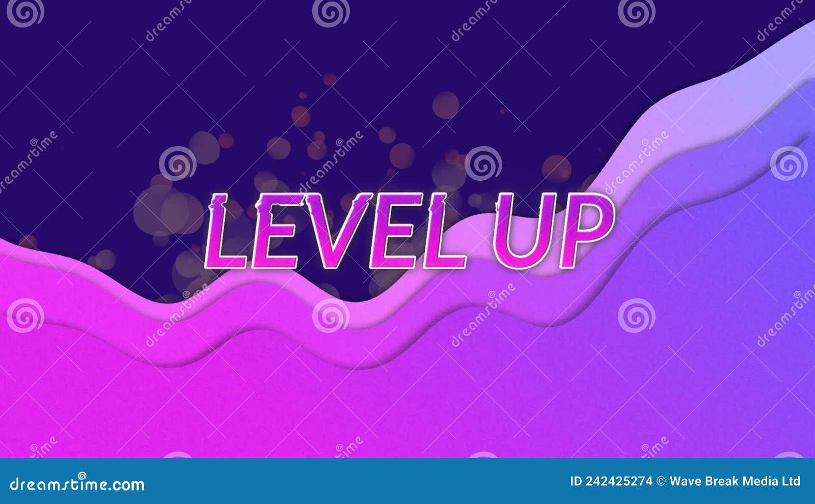 Animation of Level Up Text Over Shapes Stock Footage - Video of ...
