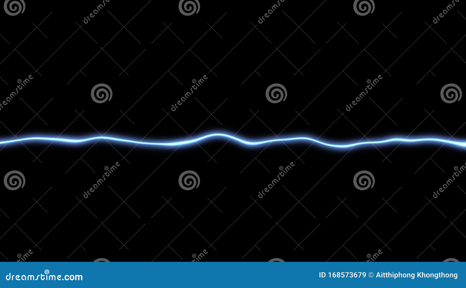 Animation of Light Blue Line Effect with Sound Waves Oscillating on ...