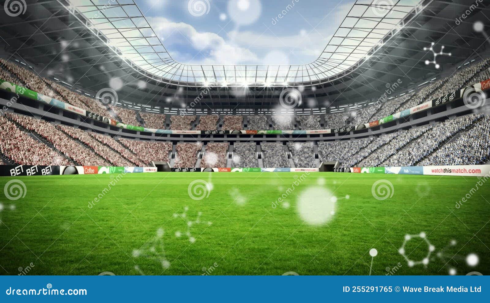 Animation of Lights Blinking Over Stadium at Sunset Stock Video - Video ...