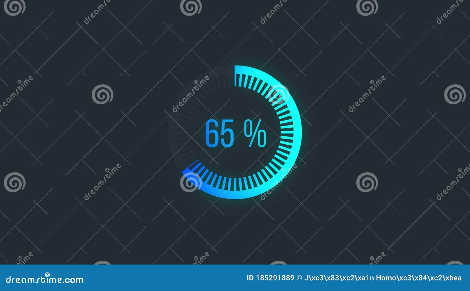 Animation Loading Bar. 0-100 . Glow Circle Bar Stock Video - Video of ...