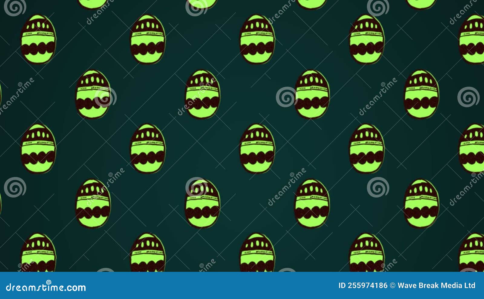 No People Animation Loop Digitally Generated Egg Multiple Pattern Shell ...