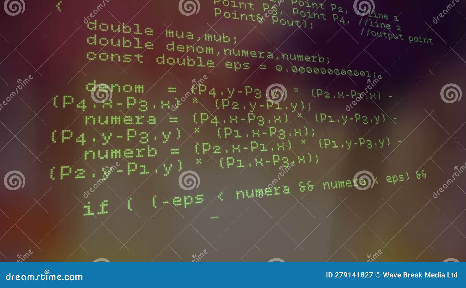 Animation of Looping Computer Language Against Abstract Background ...