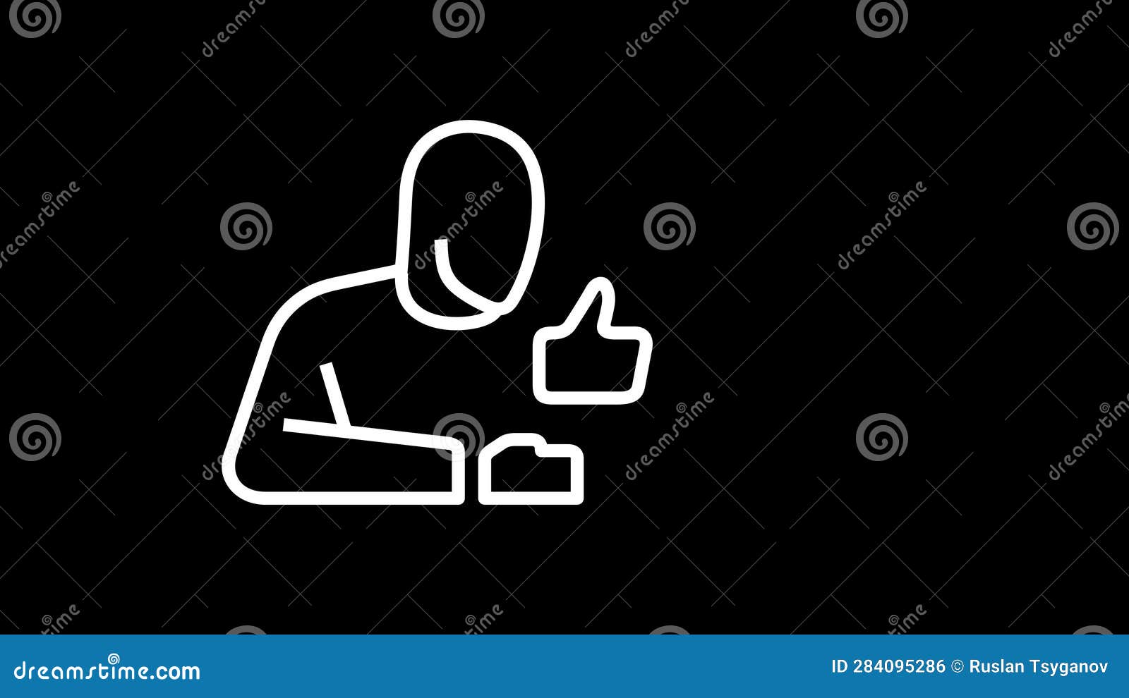 Animation of Man and a Subscribe Button with Like and Bell Notification ...