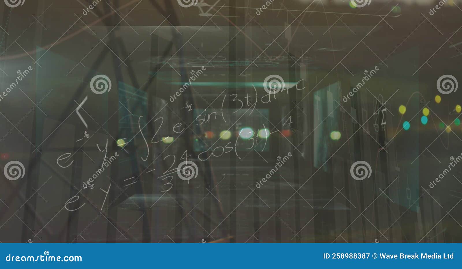 Animation of Math Formulas, Graphs and Digital Space Stock Video ...