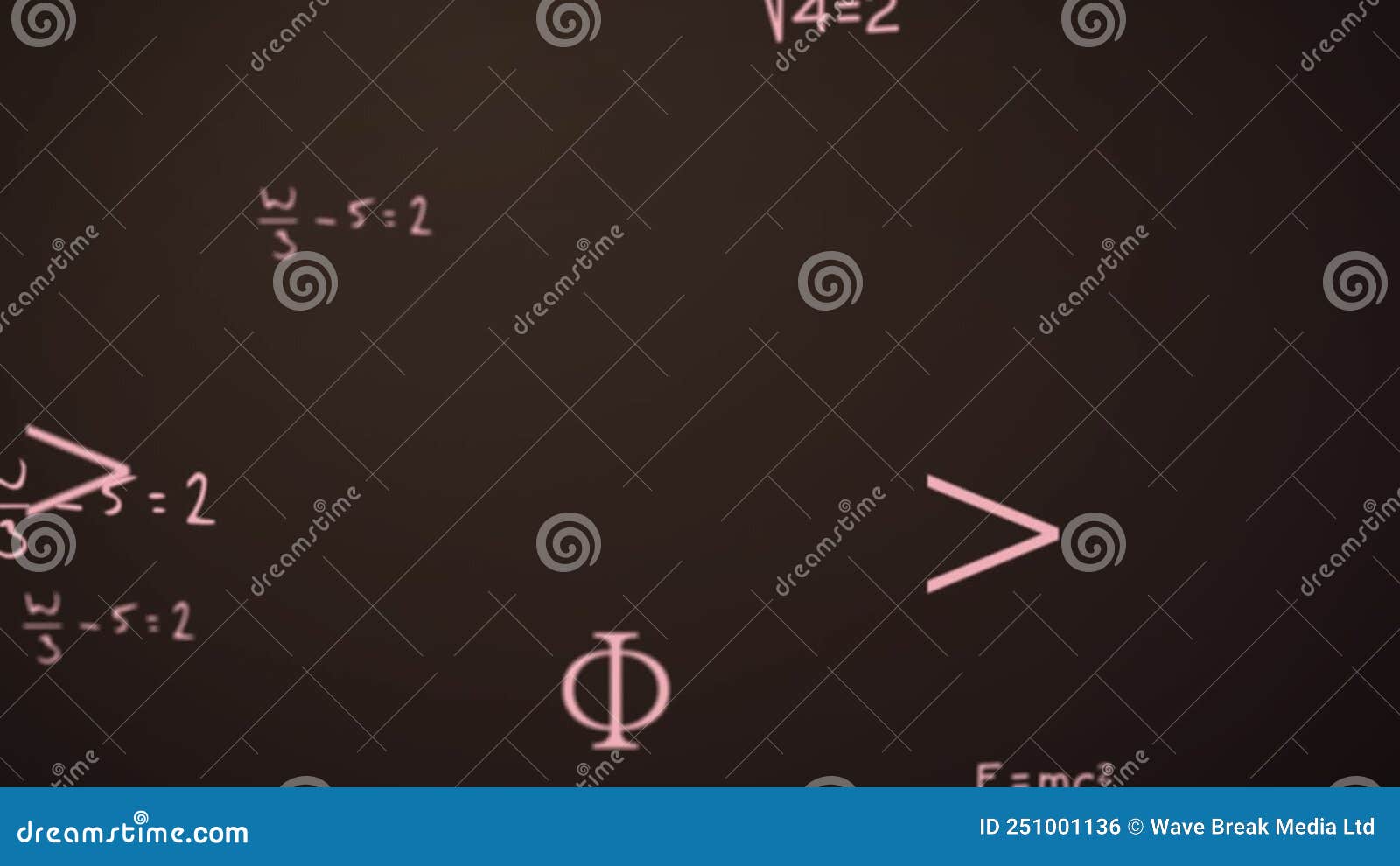 Animation of Math Formulas Moving Over Brown Background Stock Footage ...