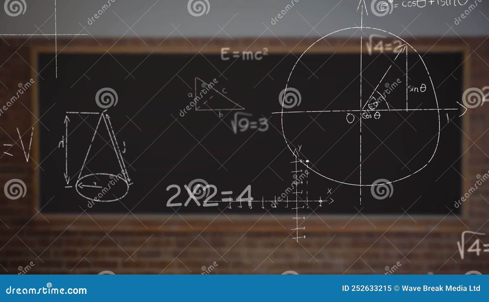 Animation of Math Formulas Over Blackboard Stock Video - Video of ...