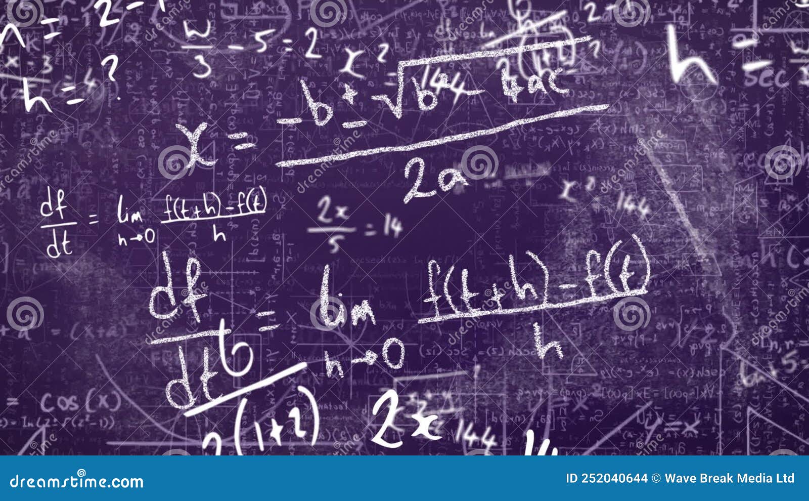 Animation of Math Formulas on Violet Background Stock Footage - Video ...