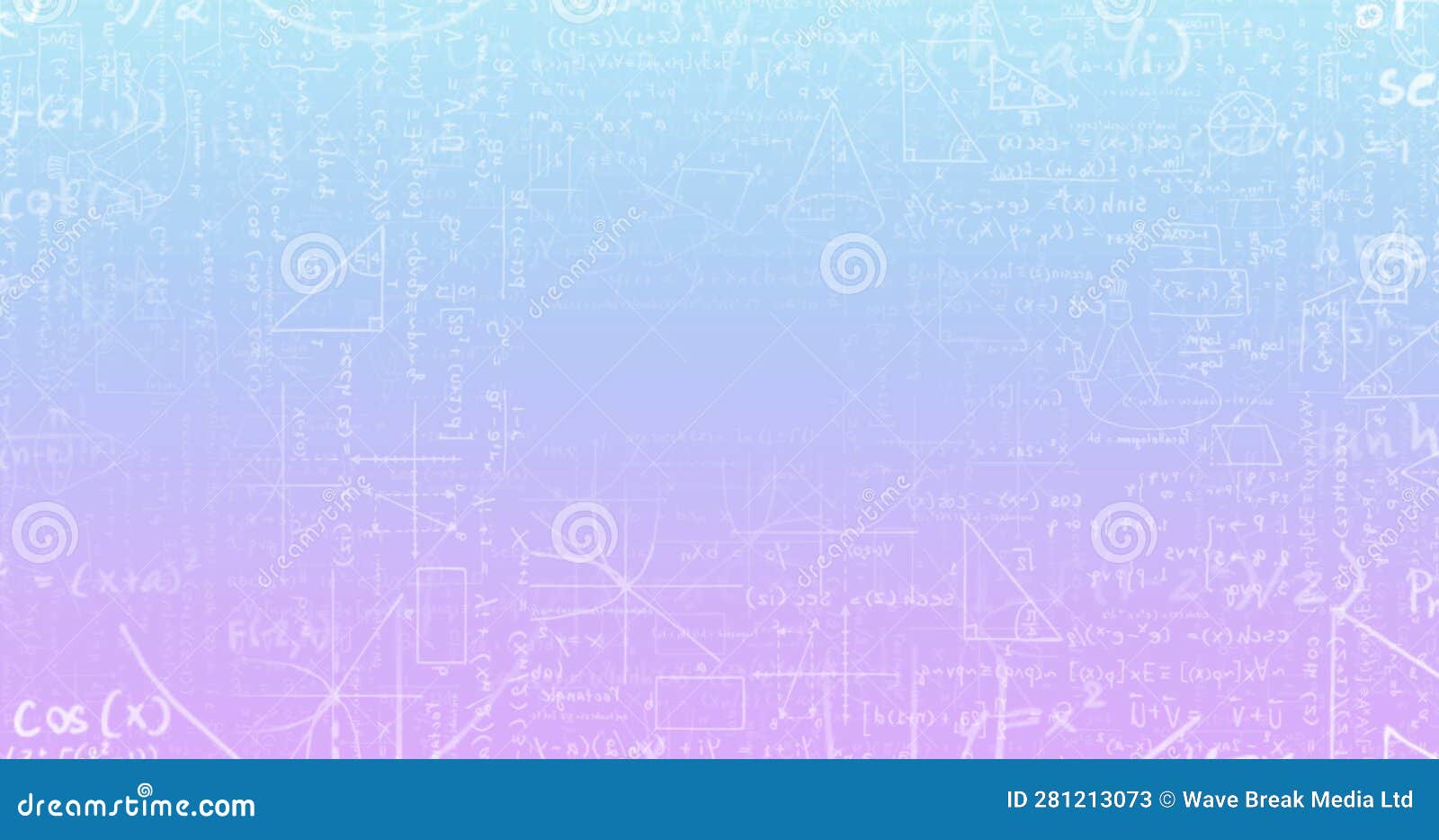 Animation of Mathematical Equations and Formulas Floating Against ...