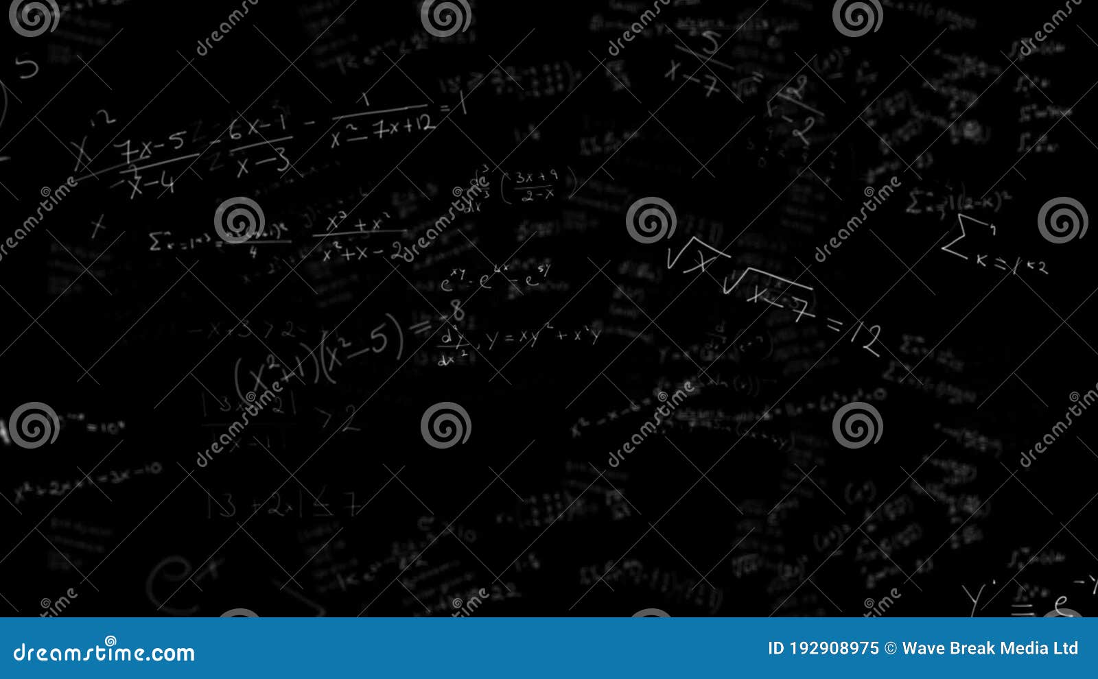 Mathematical Equations Moving Against Black Background Stock Video ...