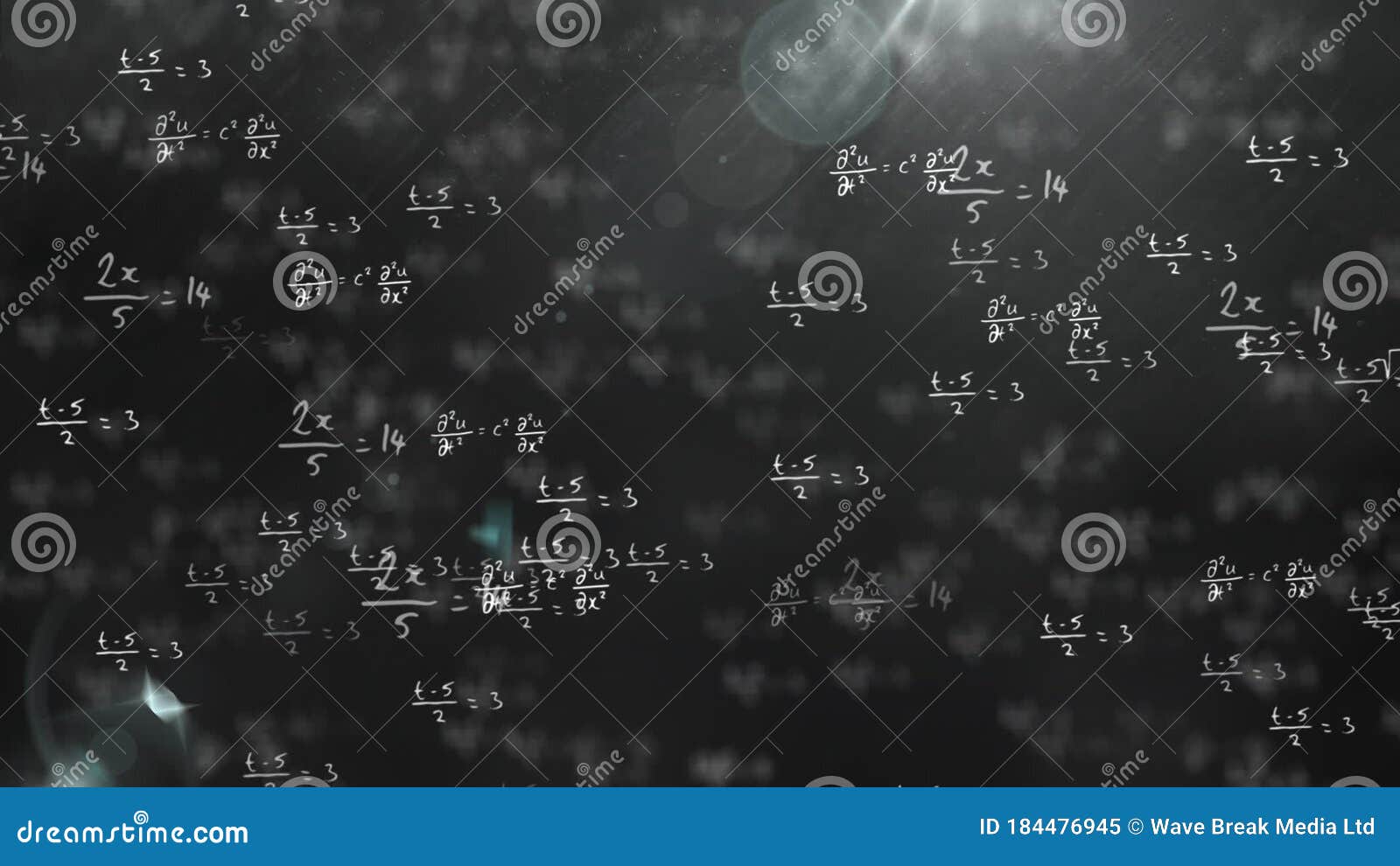 Animation of Mathematical Formulae Moving and Flickering on Black ...