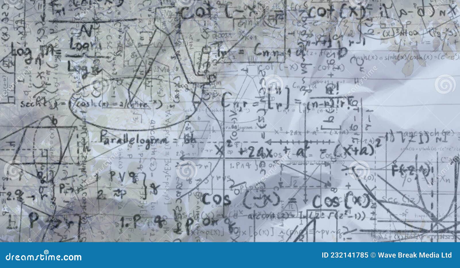 Animation of Mathematics Formulas on Grey Background Stock Video ...