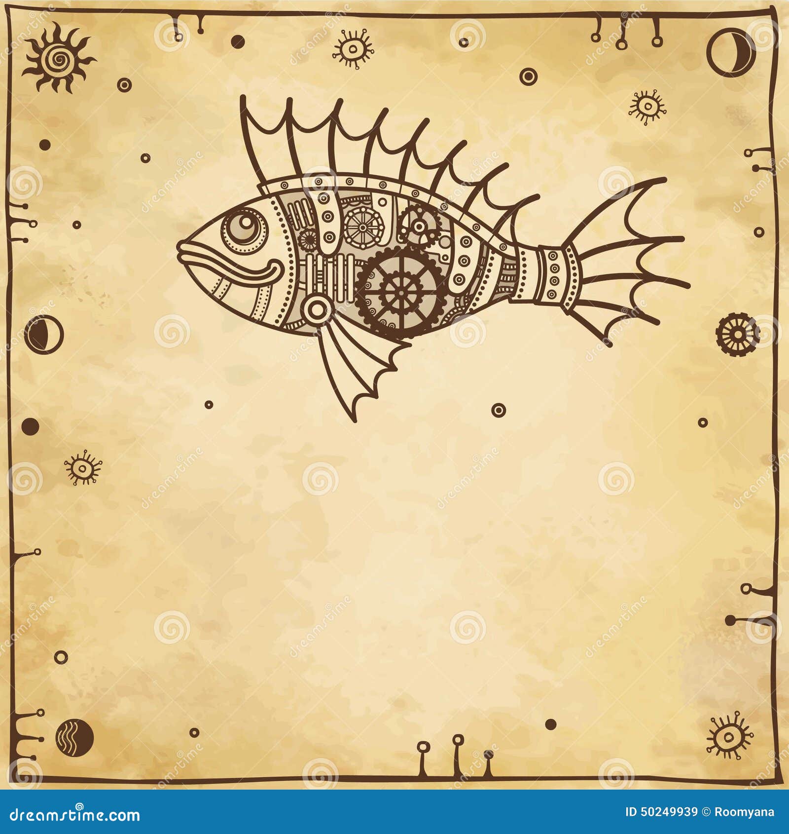 Animation mechanical fish stock vector. Illustration of design - 50249939