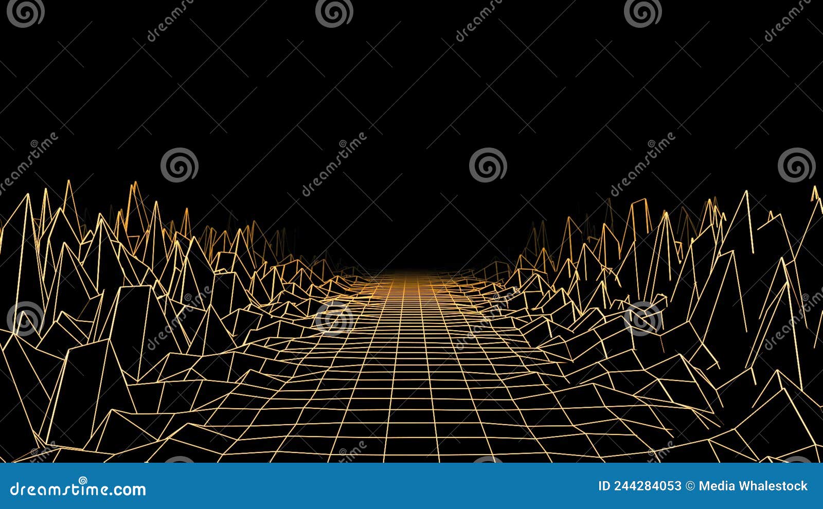 Animation of Mesh Virtual Surface. Animation. 3D Mesh Surface with ...