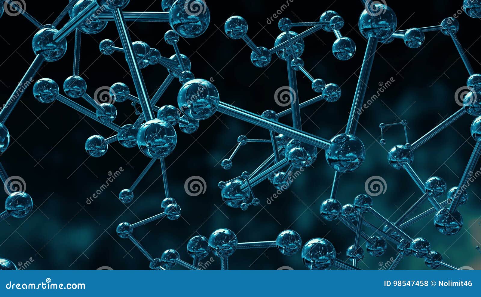 Animation of Model Molecule from Glass and Crystal Stock Illustration ...