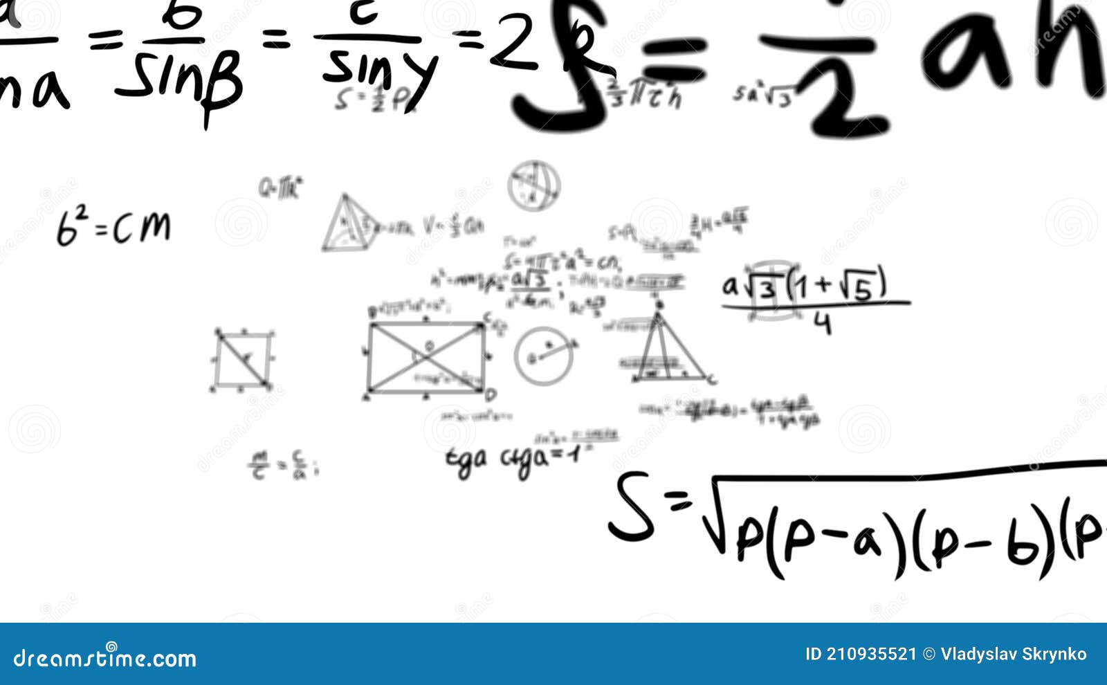 Geometric Formulas and Shapes. Stock Video - Video of solution ...