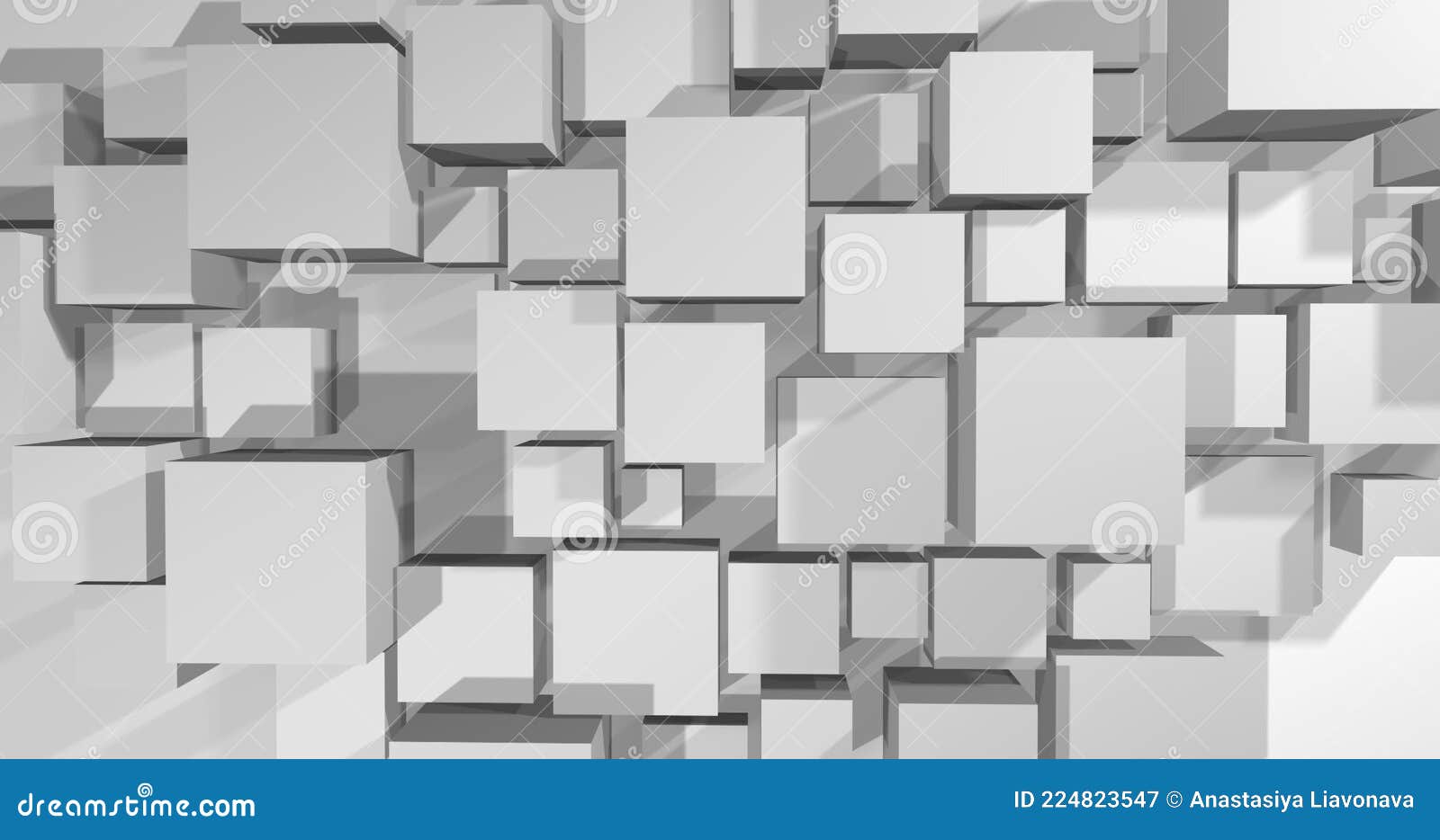 Animation of Movement of White Cubes, 3D Objects Stock Video - Video of ...