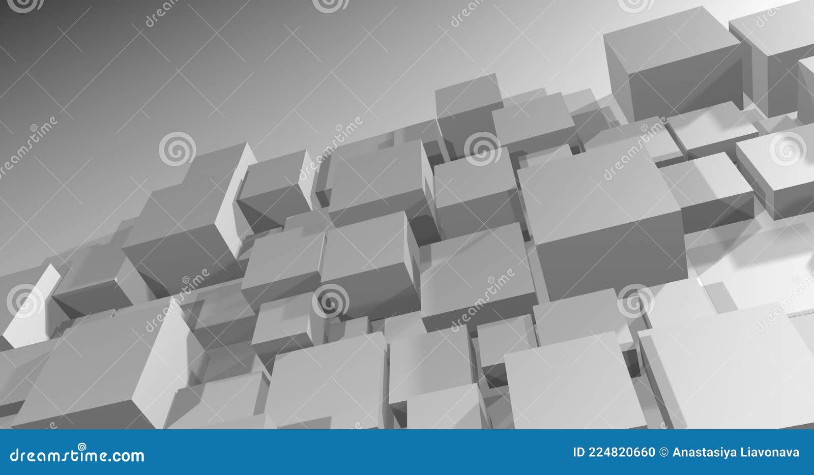 Animation of Movement of White Cubes on a Diagonal, 3D Objects Stock ...
