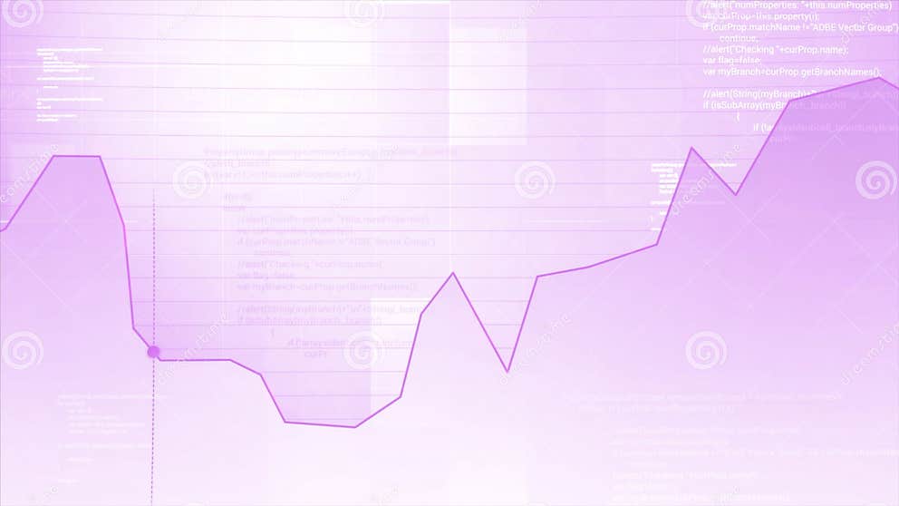 Animation with Moving Analytics Graph. Motion. Beautiful Light ...