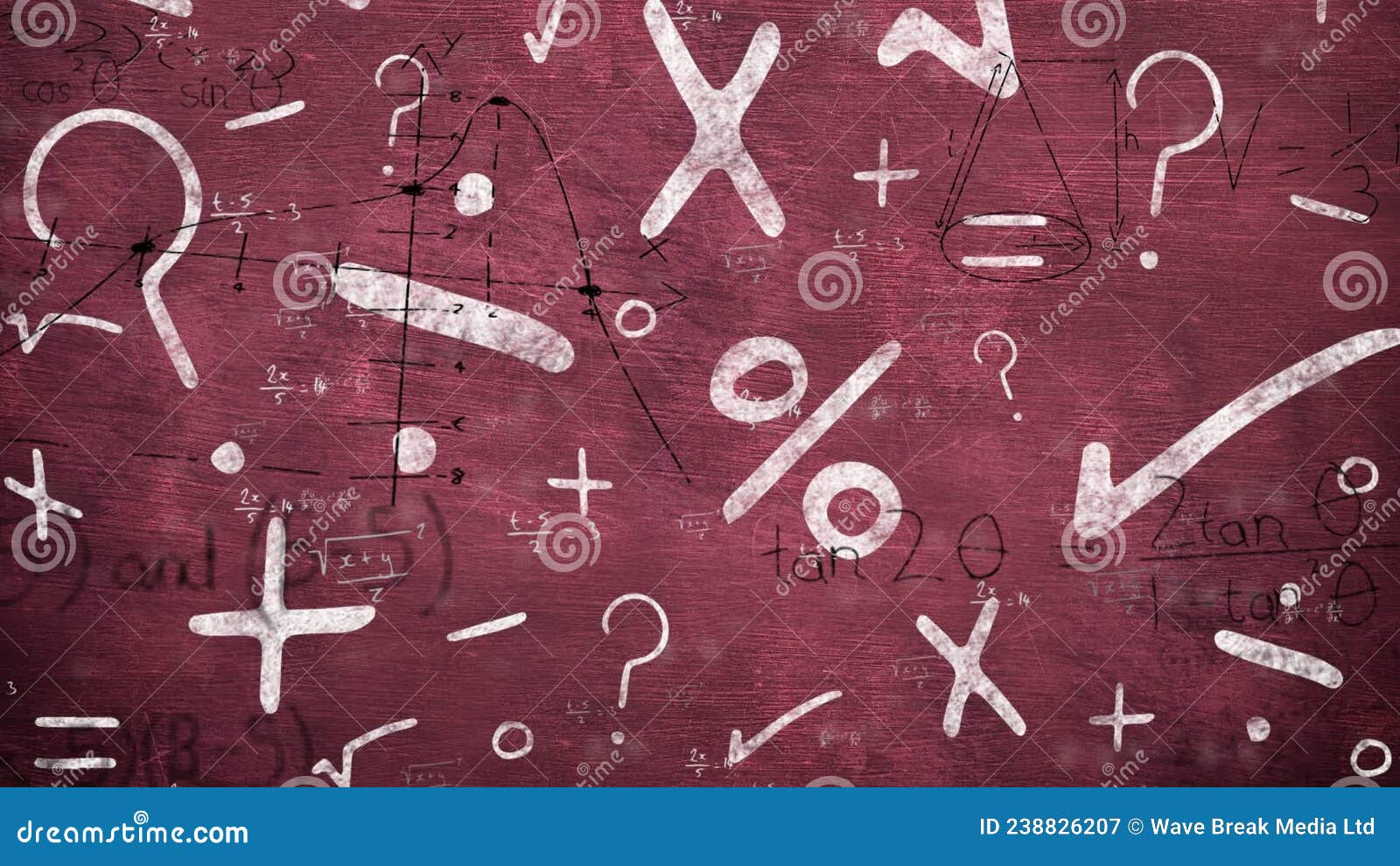 Animation of Moving Mathematical Formulas Over Blackboard Stock Video ...